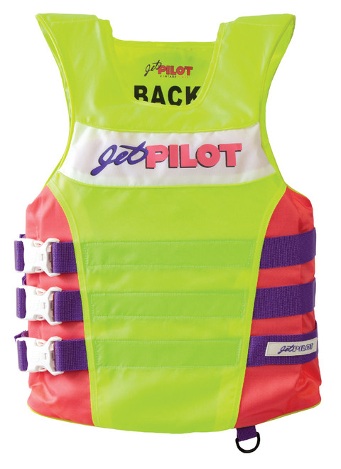 JetPilot Vintage Class Nylon Side Entry Vest PWC Jacket PFD RED YELLOW ...