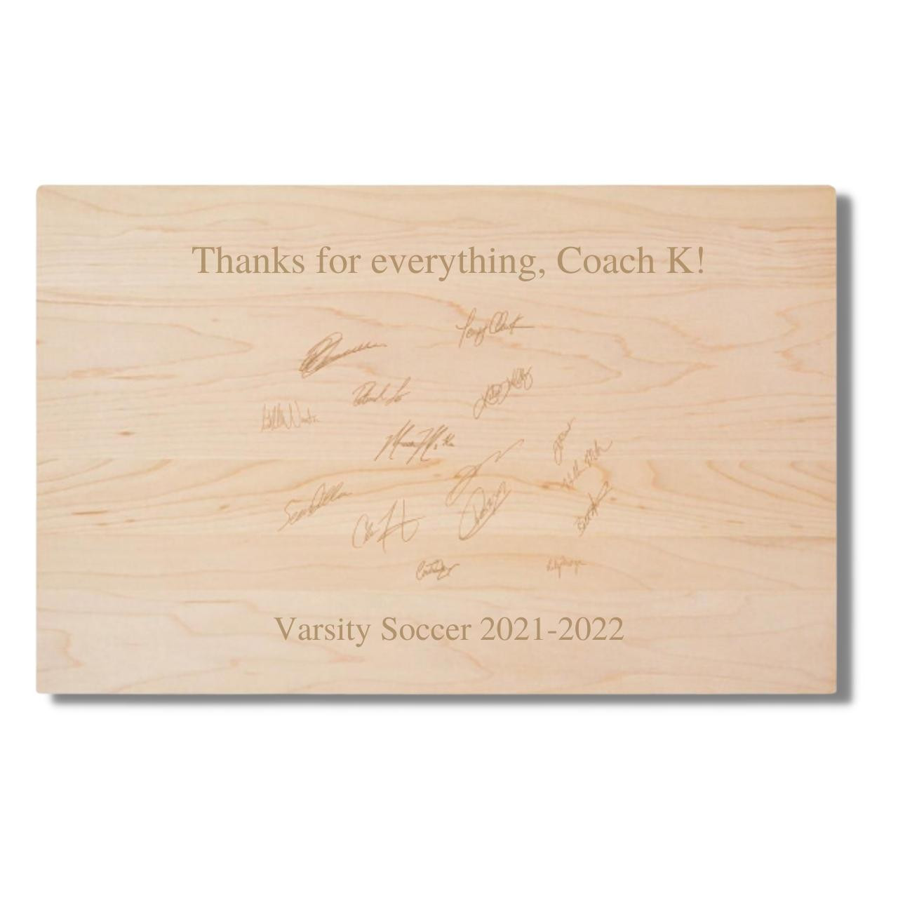Engraved Signature Cutting Board - Carved Solutions