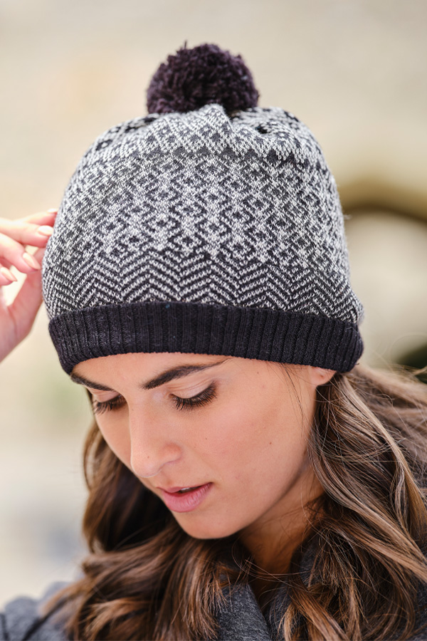 Patterned Alpaca Hat