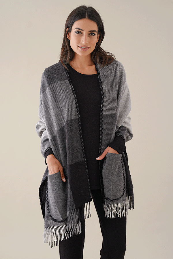 Alpaca Pocket Shawl
