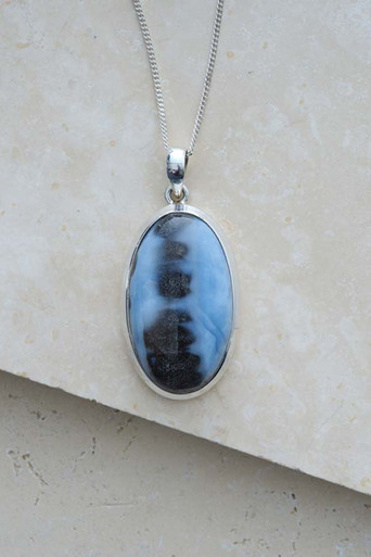 Peruvian Opal Half And Half Pendant