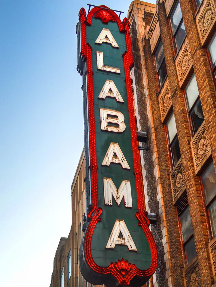 Sign Birmingham Alabama Theatre