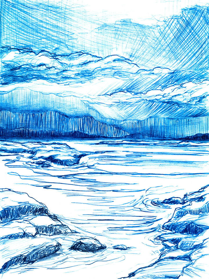 Ocean Landscapes Drawing