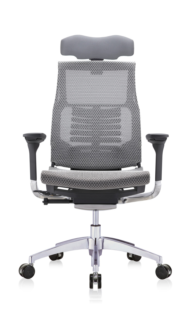 Eurotech Powerfit Charcoal Frame Mesh Seat Office Chair W Headrest Powerfit