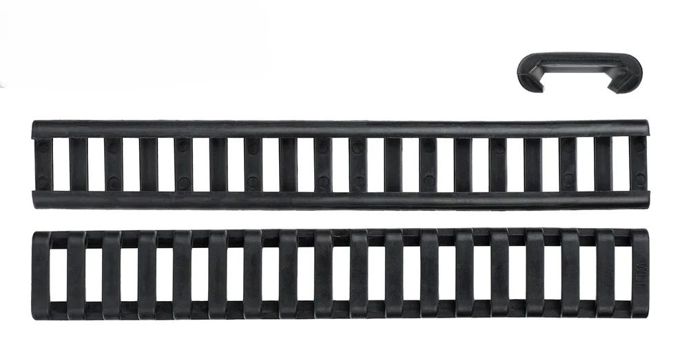 Picatinny Rail Covers, Black Rubber 4pcs
