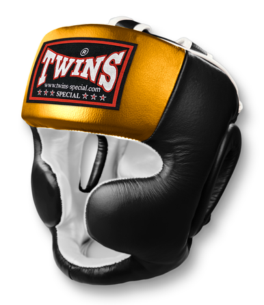 Full Face Head Gear- Premium Leather w/ Lace Up - Dual Color Silver ...