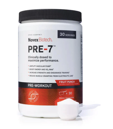 NOVEX BIOTECH PRE-7 PRE WORKOUT FRUIT PUNCH - LIMITLESS AMERICA