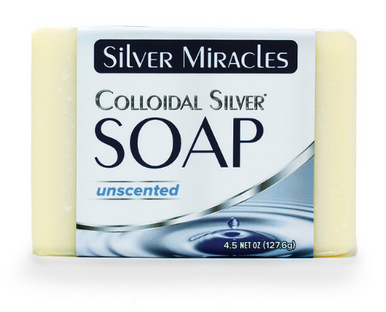SILVER MIRACLES COLLOIDAL SILVER SOAP - 1 BAR - LIMITLESS AMERICA