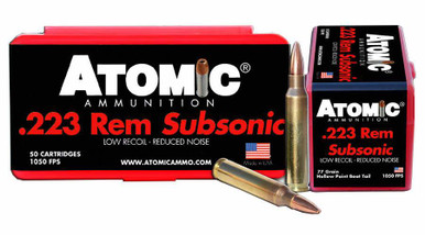 ATOMIC AMMUNITION 223 REM SUBSONIC 77 GR HPBT 50 RD BOX - LIMITLESS AMERICA