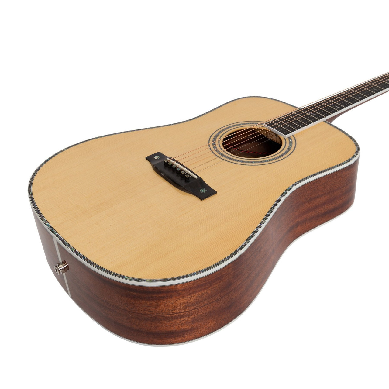 Saga Sl55 All Solid Spruce Top Mahogany Back And Sides Acoustic Electric
