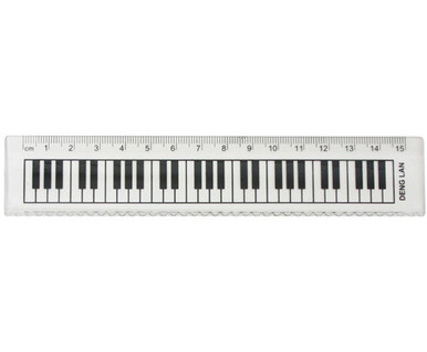 Ruler - 15cm Piano Keys