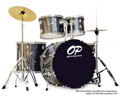 Opus Percussion 5-Piece Fusion Drum Kit in Grey Slate - MUZIC MAN ...