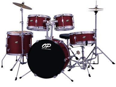 Opus Percussion 5-Piece Junior Drum Kit in Wine Red - MUZIC MAN ...