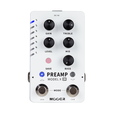 Mooer Dual Footswitch Digital Preamp X2 Guitar Effects Pedal