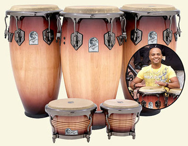 Toca Signature Series 7 & 9" Eric Velez Wooden Bongos in Sunburst ...