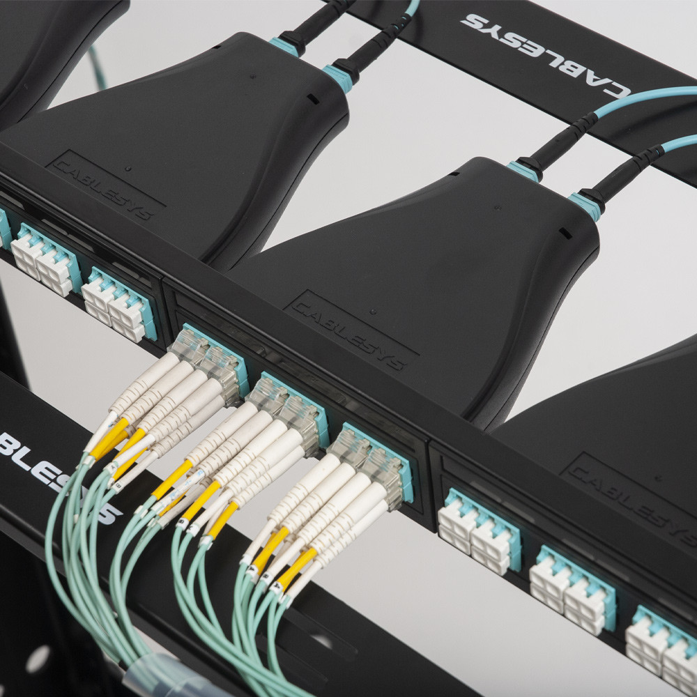 Pre-terminated Fiber Optic LC-MPO Patch Panel, 24 Fibers, Bezel to ...