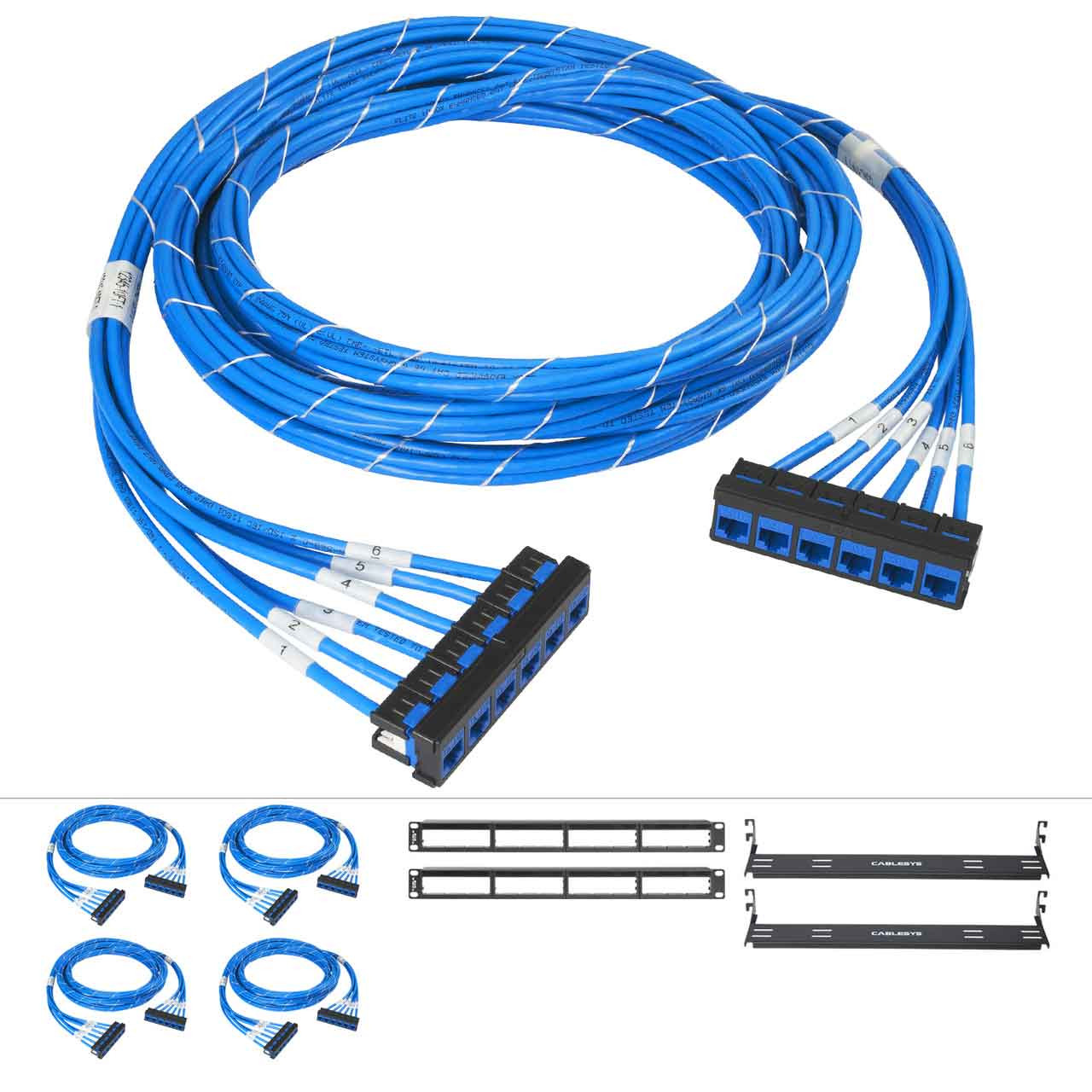 Pre-terminated CAT 6A Cassette Patch Panel, Bezel to Patch Cords | Cablesys