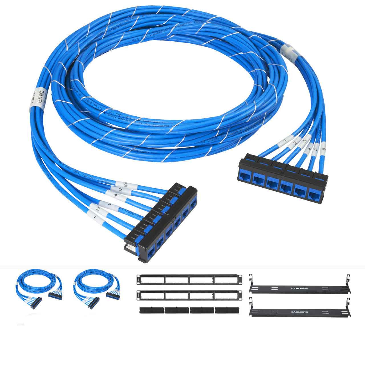 Pre-terminated CAT 6A Cassette Patch Panel, Bezel to Patch Cords | Cablesys