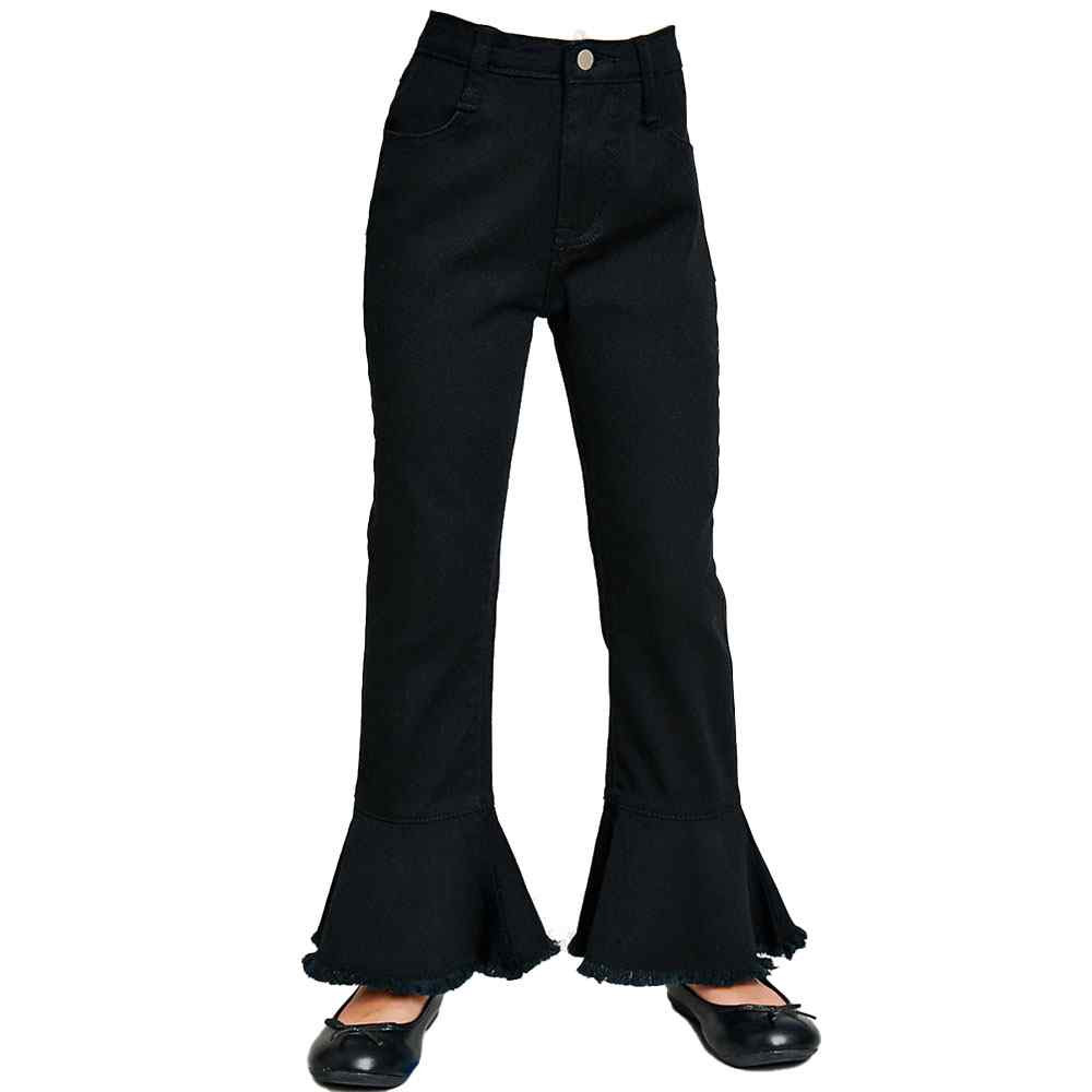 Girls' Hayden Cropped Frill Flare Jeans | Eagle Eye Outfitters