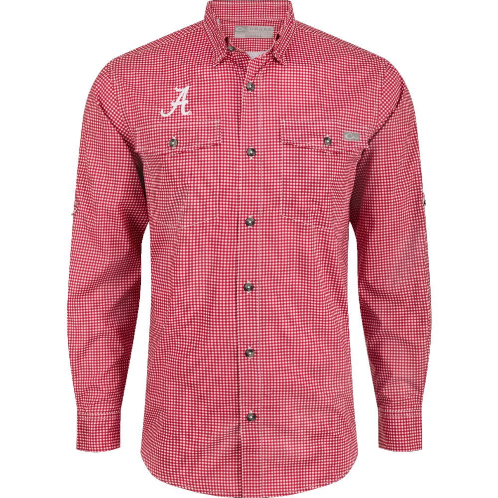 Men's Drake Long Sleeve Alabama Frat Gingham Shirt | Eagle Eye Outfitters