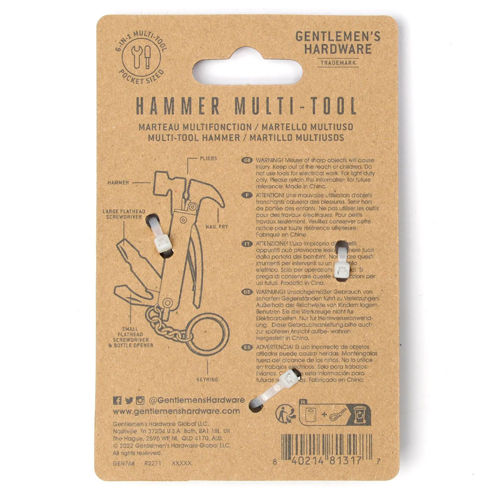 Gentlemen's Hardware Hammer Multi-Tool | Eagle Eye Outfitters