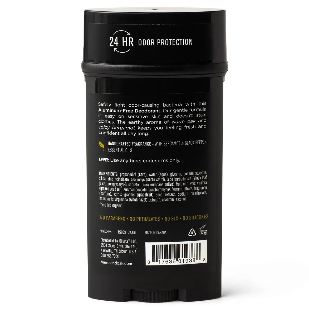 Gentlemen's Hardware 24-Hour Deodorant - Black Oak | Eagle Eye Outfitters