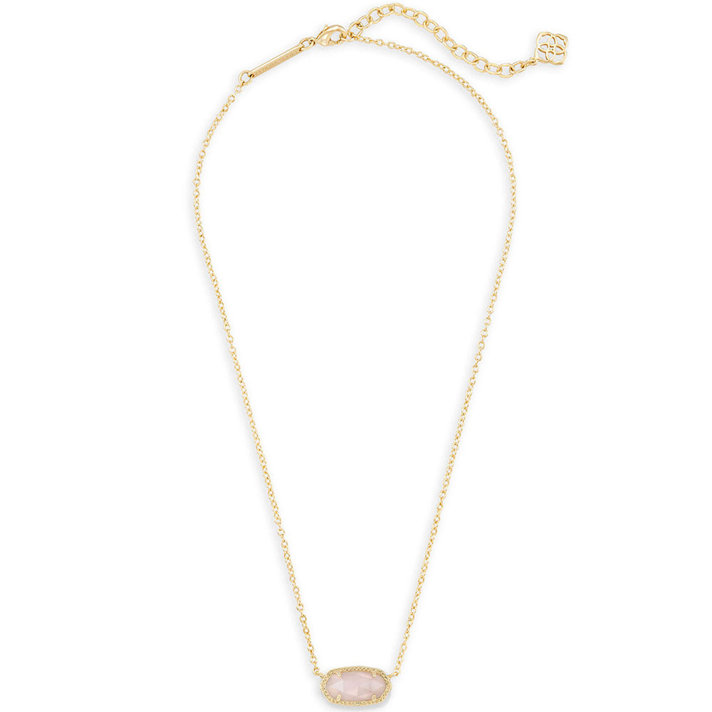 Kendra Scott Elisa Gold Necklace - Rose Quartz | Eagle Eye Outfitters