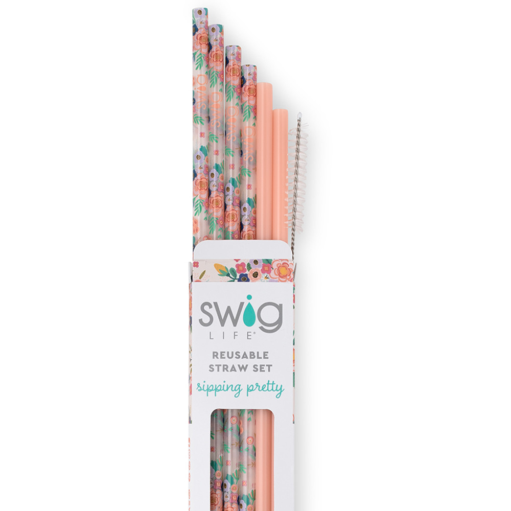 Swig Life Reusable Tall Straw Set - Full Bloom | Eagle Eye Outfitters