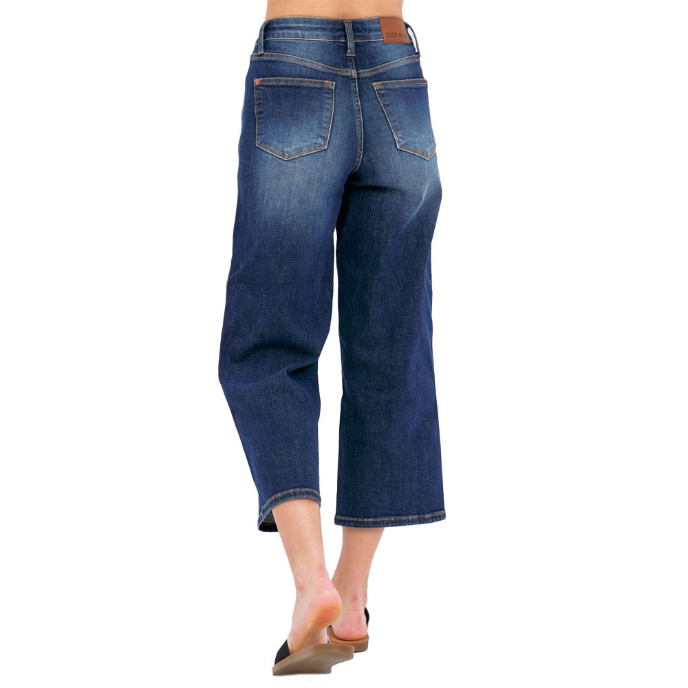 Women's Judy Blue Tummy Control Cropped Wide Jeans | Eagle Eye Outfitters
