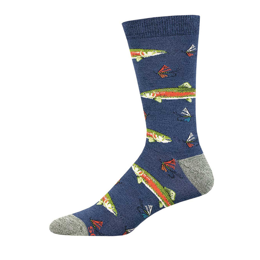 Men's Socksmith Stout Trout Socks - Navy Heather | Eagle Eye Outfitters