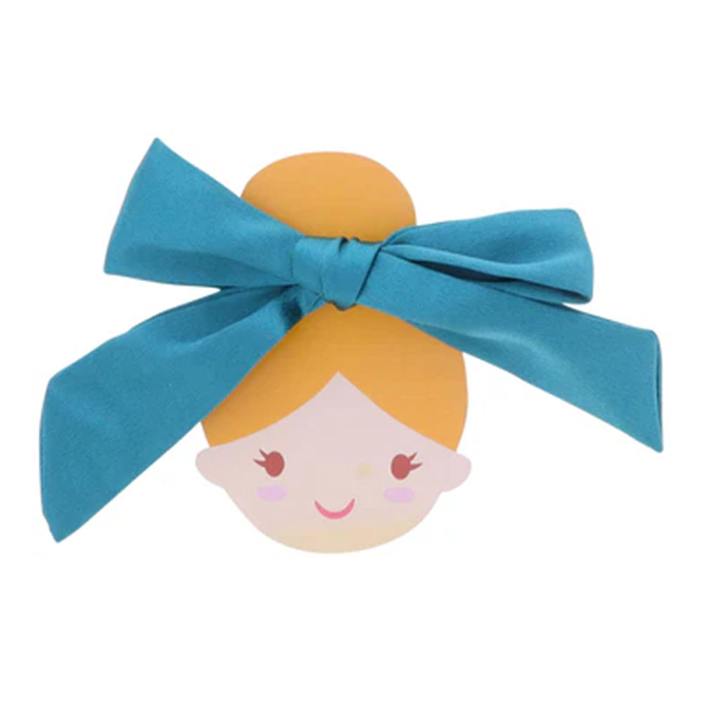 Girls' Jane Marie Satin Hair Bow - Teal | Eagle Eye Outfitters