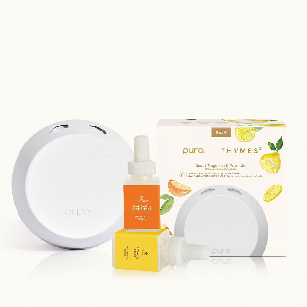 Thymes x Pura Smart Home Diffuser Kit V4 - Lemon Leaf and Mandarin Coriander | Eagle Eye Outfitters