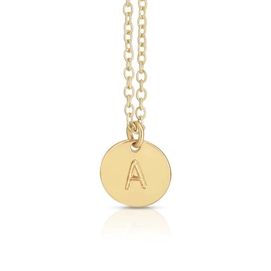 Lucky Feather Letter Disc Necklace | Eagle Eye Outfitters