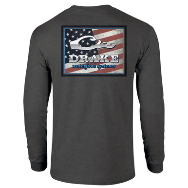 Men's Drake Long Sleeve Flag Square Tee | Eagle Eye Outfitters
