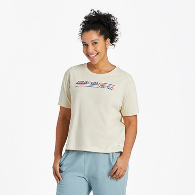 Women's Life is Good Boxy Crusher Tee | Eagle Eye Outfitters