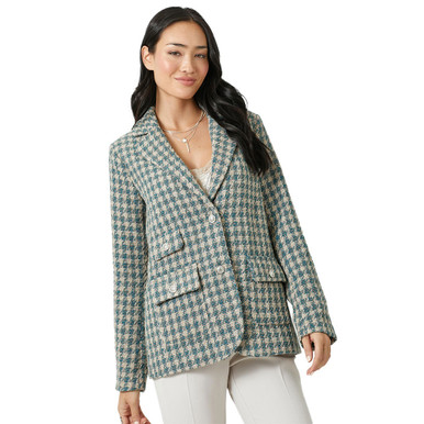 Women's Mystree Houndstooth Jacket Coat | Eagle Eye Outfitters
