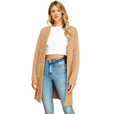 Women's Pinch Brushed Open Cardigan | Eagle Eye Outfitters