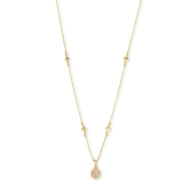 Kendra Scott Nola Gold Pendant Necklace in Dichroic Glass