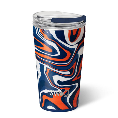 Swig Life 24 oz Fanzone Party Cup - Navy & Orange | Eagle Eye Outfitters