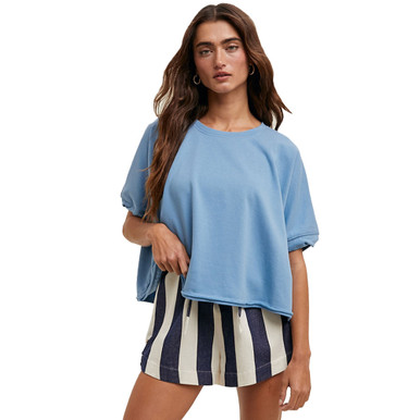Women's Wishlist Boxy Knit Short Sleeve Top | Eagle Eye Outfitters