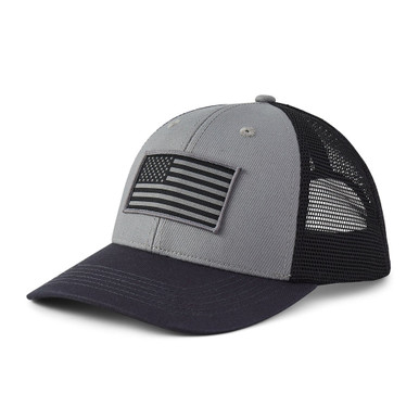 Life Is Good Clean Flag Trucker Hat - Slate Gray | Eagle Eye Outfitters