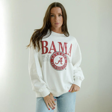 Women's Gameday Social Bama Guccio Multimedia Oversized Crew | Eagle ...