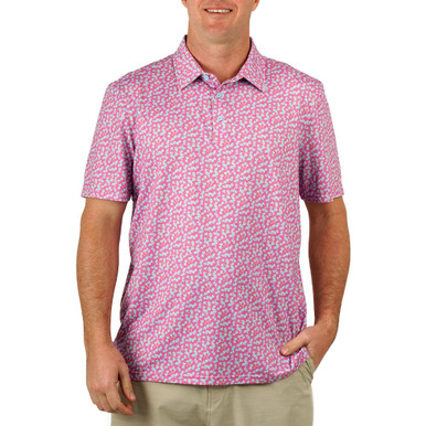 Men's AFTCO Cypress Printed Performance Polo Shirt | Eagle Eye Outfitters