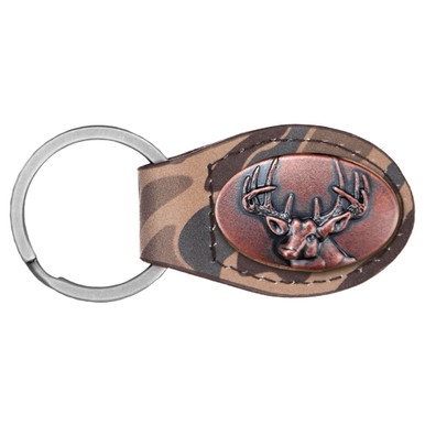 Men's Zep-Pro Leather Oval Key Chain - Brown Camo | Eagle Eye Outfitters