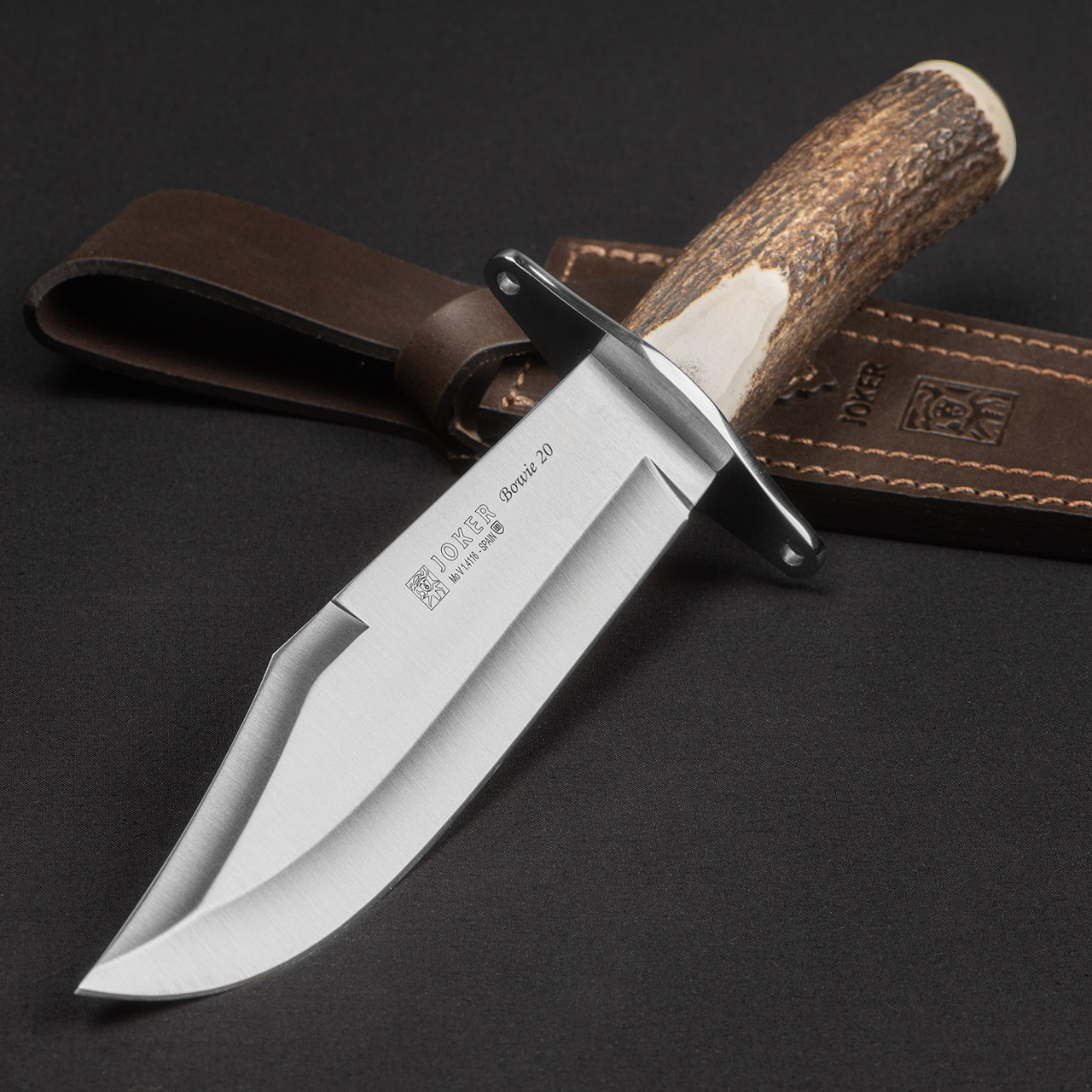 Joker Bowie Knife Stag Horn | Fixed Blade