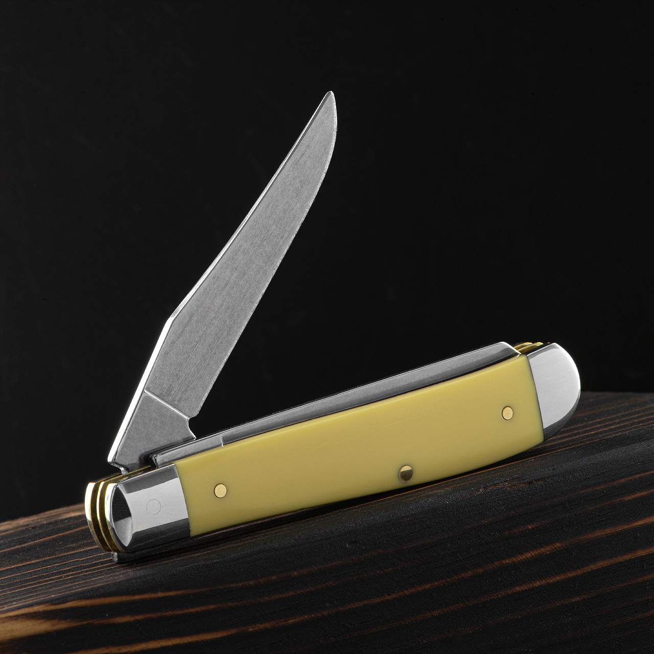Case Mini Trapper Yellow Folding Knife