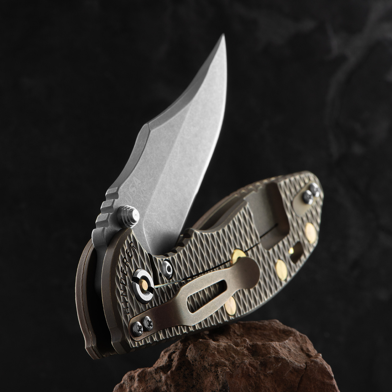 Hinderer XM-18 3.5" Bowie G10 FDE Folding Knife | Heinnie Haynes
