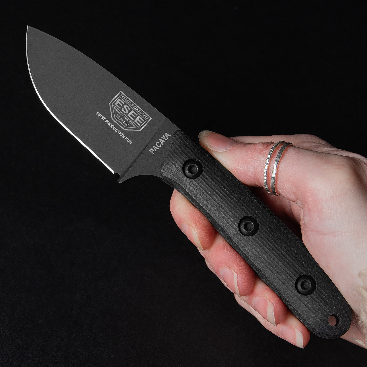 ESEE Pacaya Black Fixed Blade | Heinnie Haynes