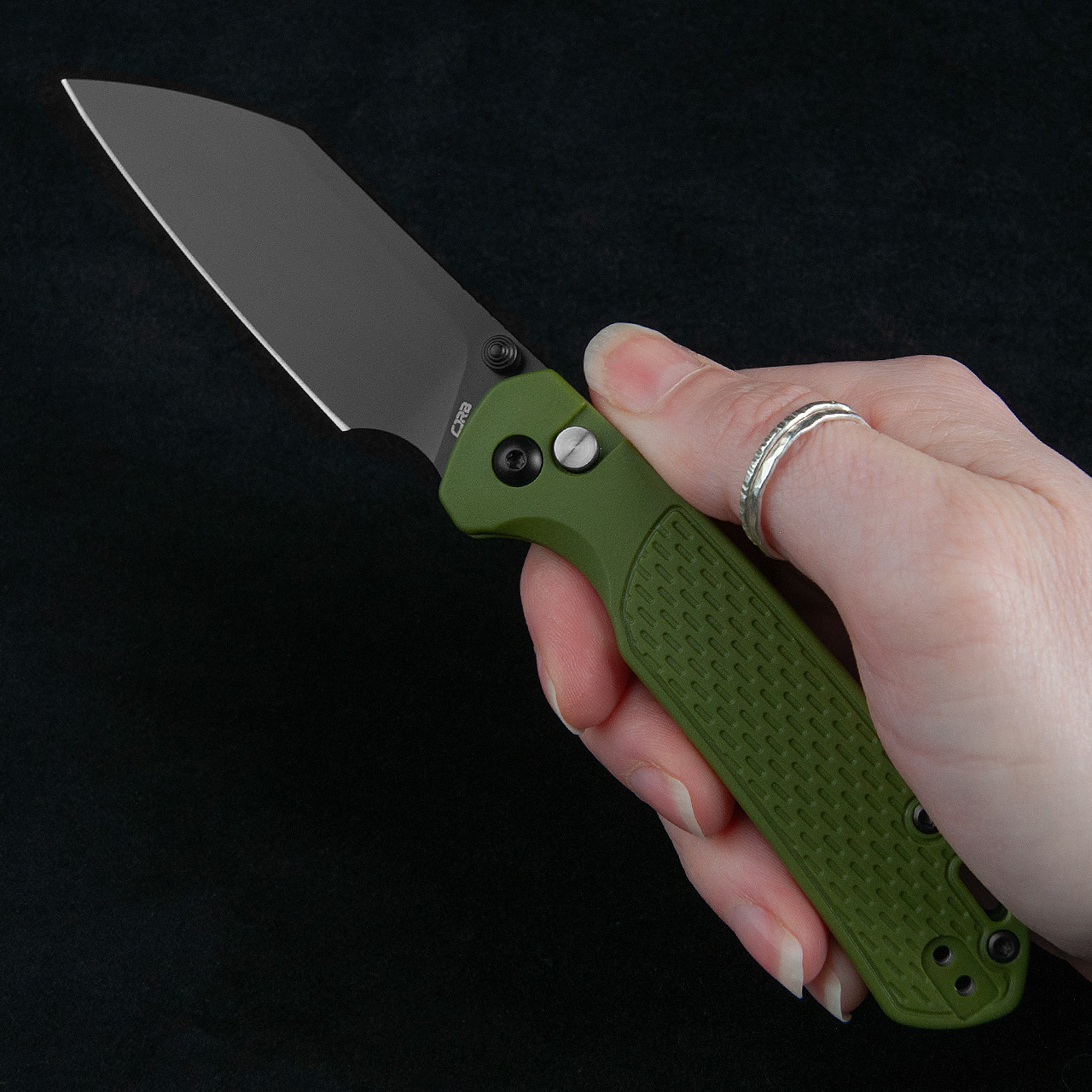 CJRB Pyrite Light Black Folding Knife | Heinnie Haynes
