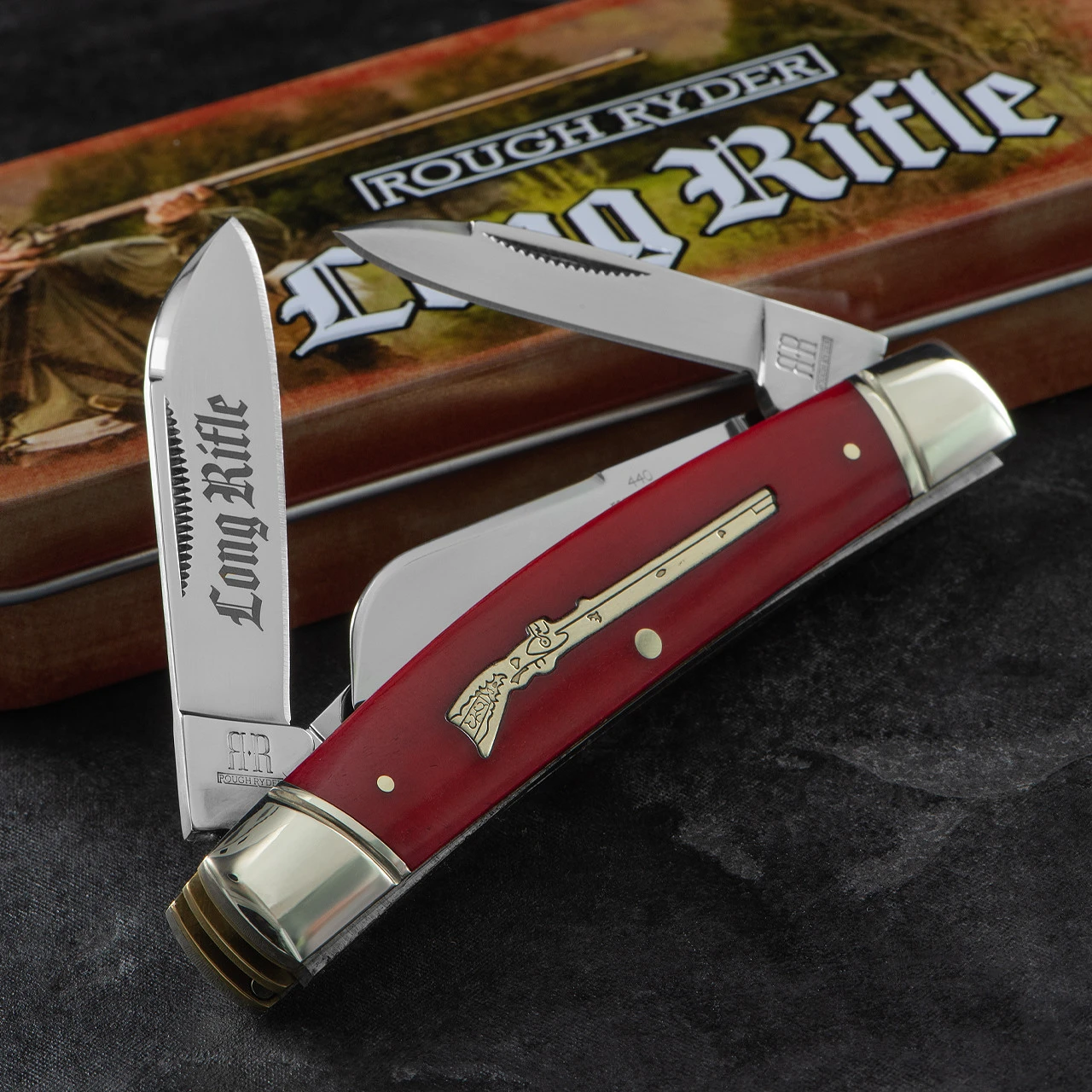 Rough Ryder Long Rifle Congress Red | Folding Pocket Knife